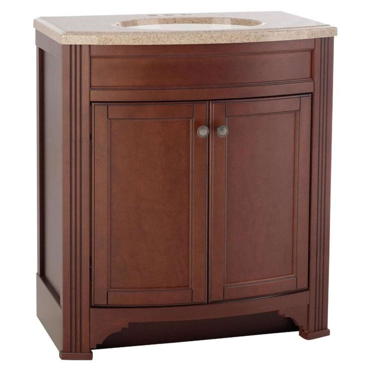 Continental Cabinets Single Dark Cafe Black Glaze Vanity Combo 30 in. W ...