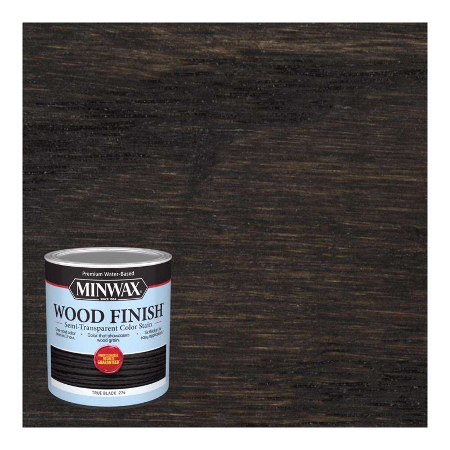 Minwax Wood Finish Semi-Transparent True Black Water-Based Acrylic ...
