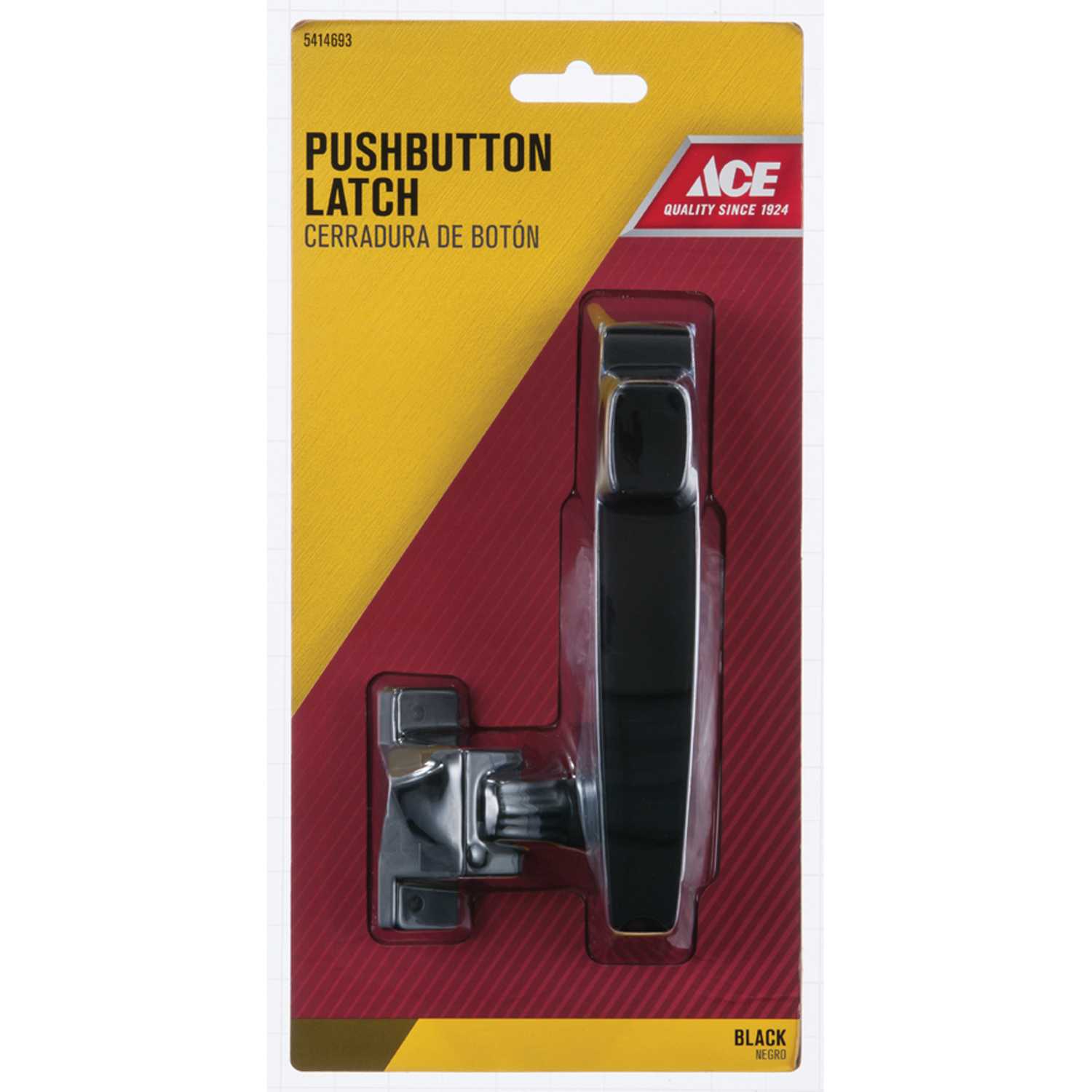 Ace Black Black Steel Push Button Latch 1 pk - Ace Hardware