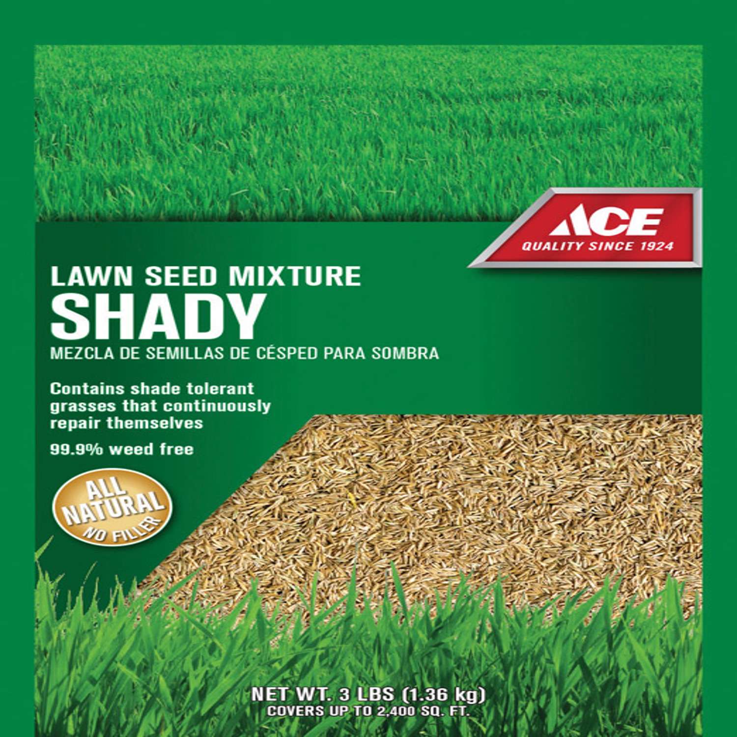 Ace Mixed Shade Lawn Seed Mixture 3 lb - Ace Hardware