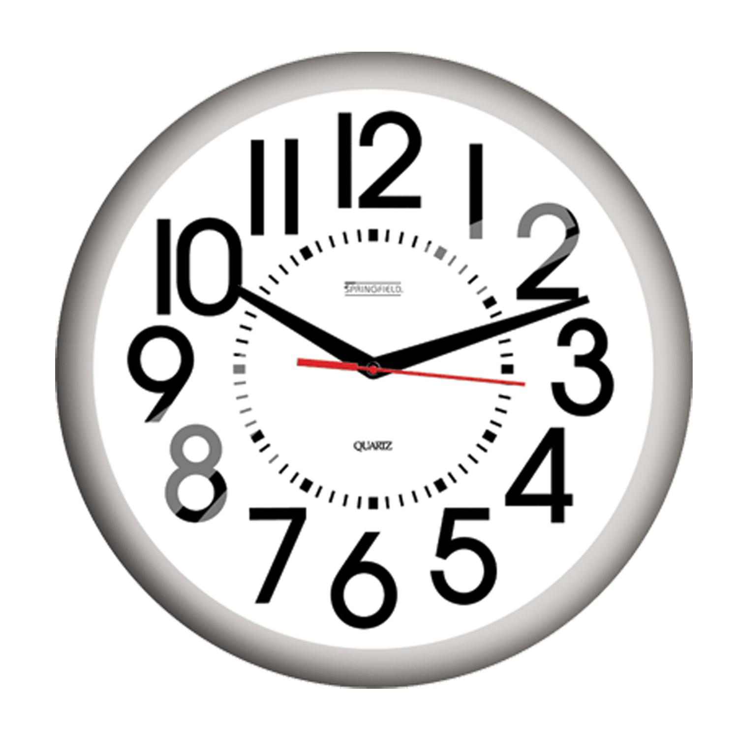 Taylor Big and Bold Dial Clock Plastic Black/White 13.25 in. Mfr# 6760 ...