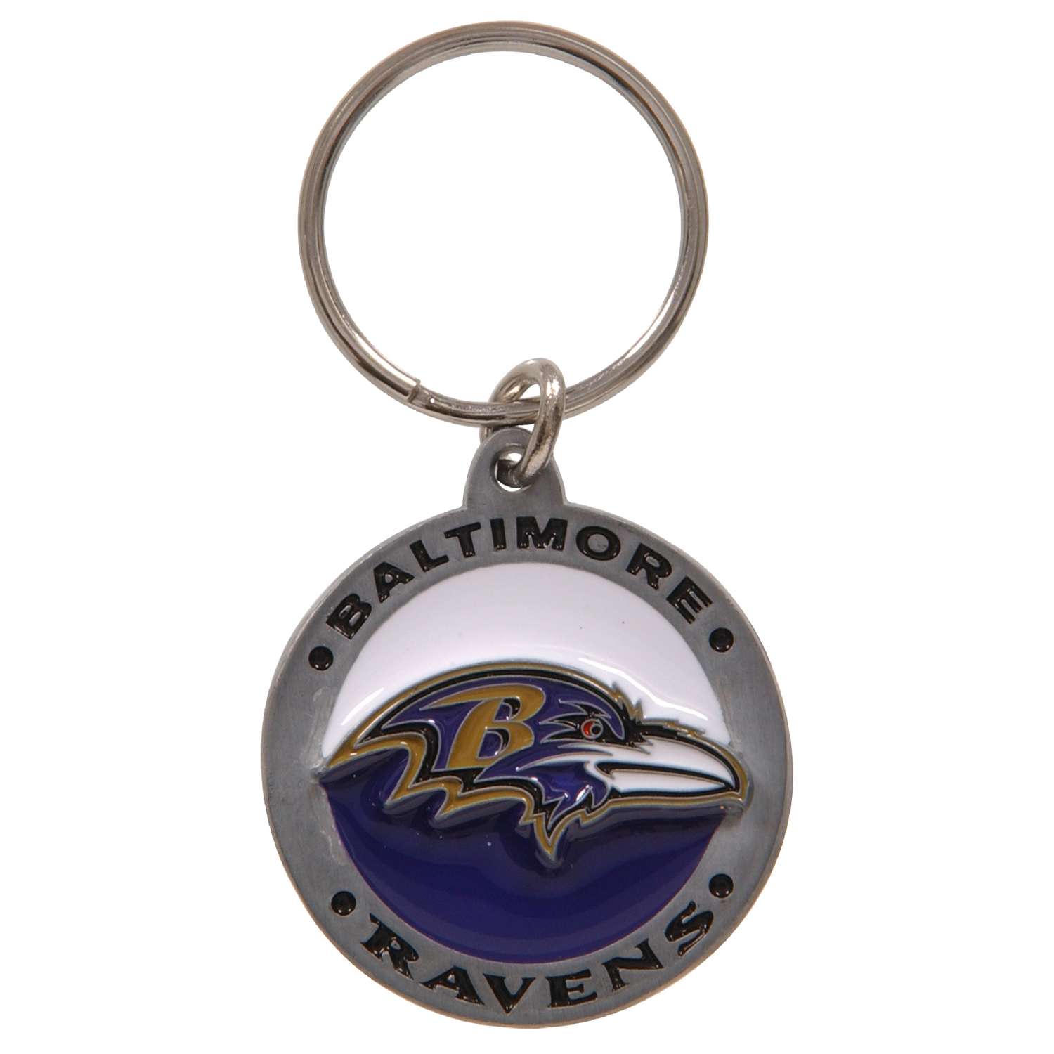 Hillman Baltimore Ravens Metal Silver Decorative Key Chain - Ace Hardware