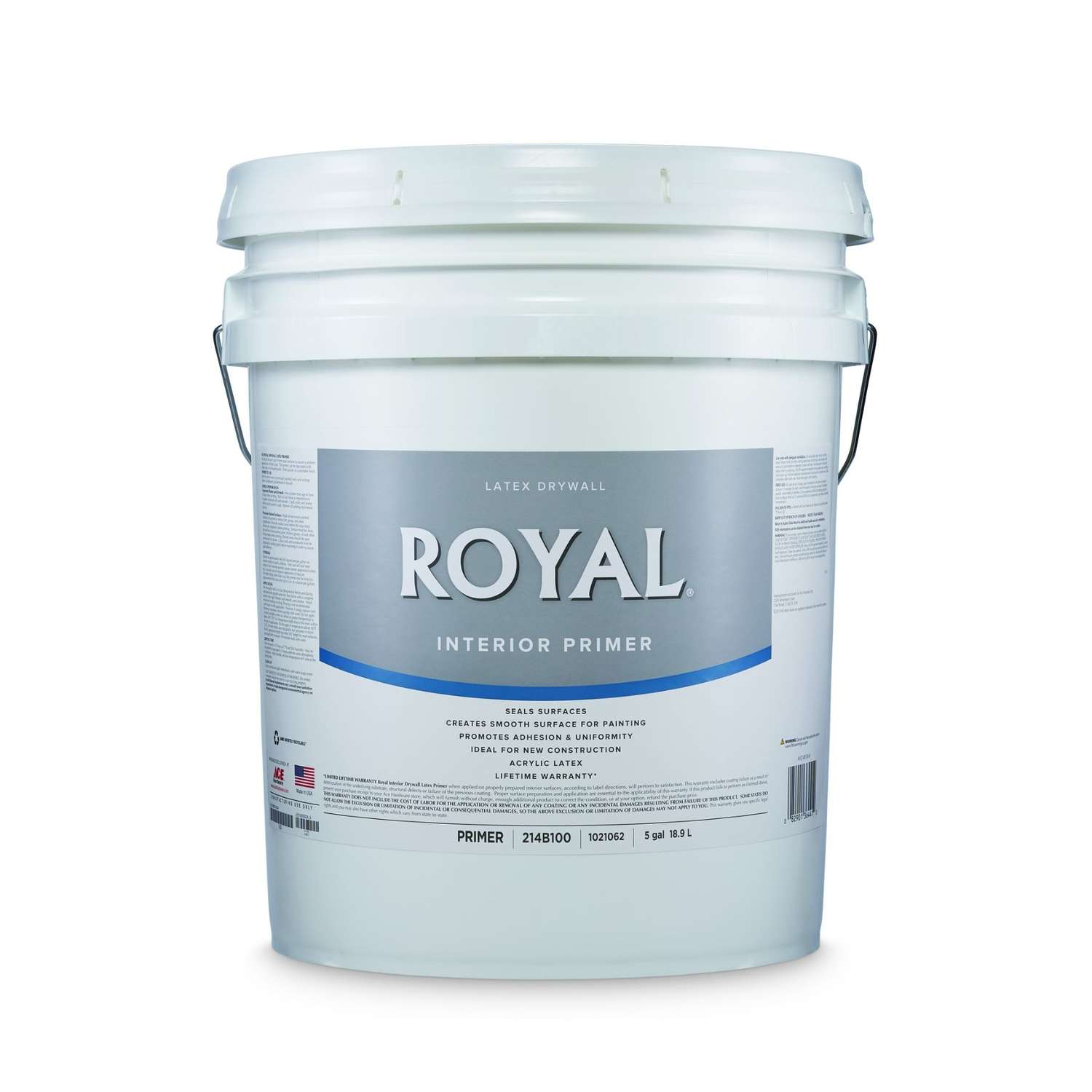 Royal Primer Flat Latex Drywall Primer 5 gal. - Ace Hardware