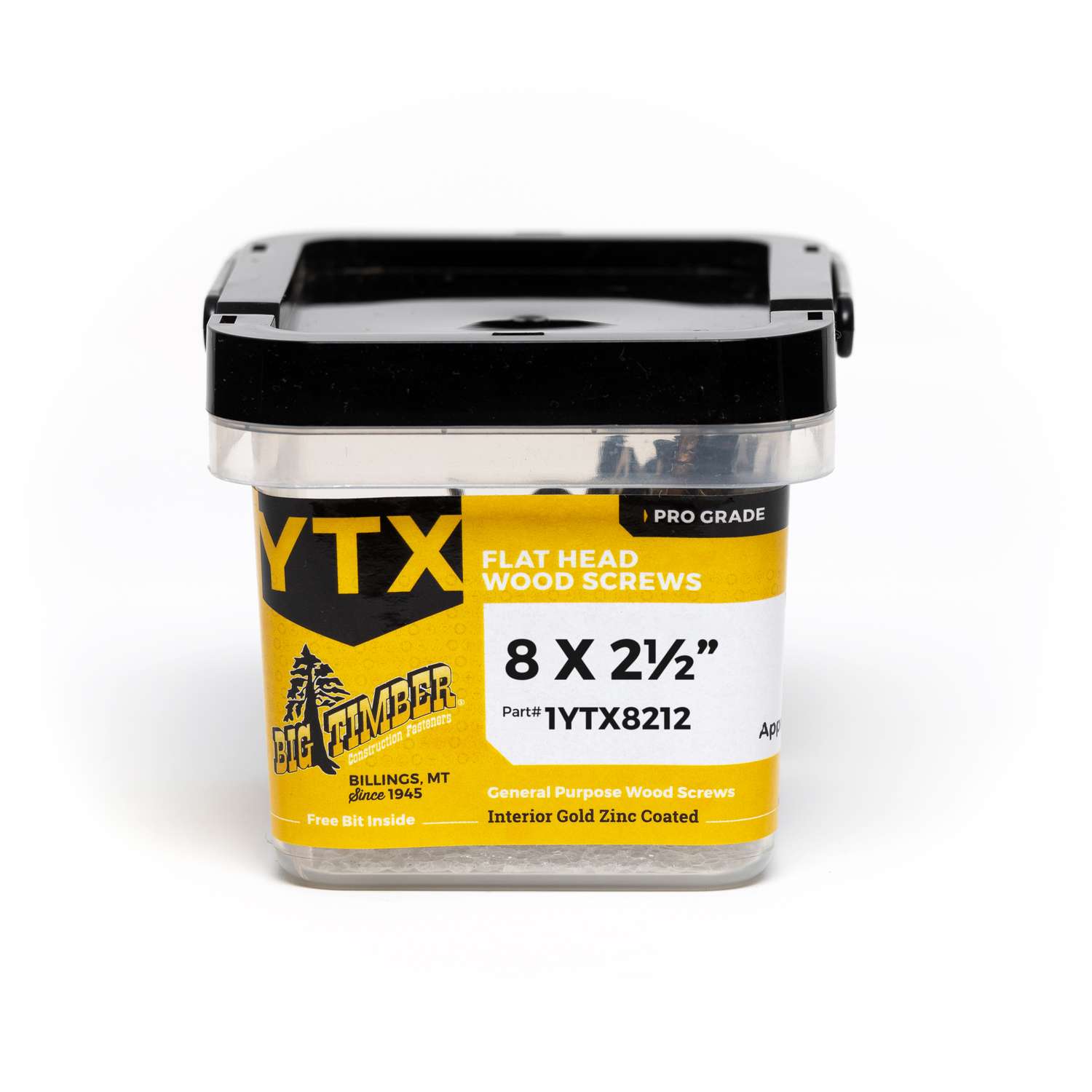 Big Timber No. 8 X 2-1/2 in. L Star Yellow Zinc Wood Screws 1 lb 120 pk ...