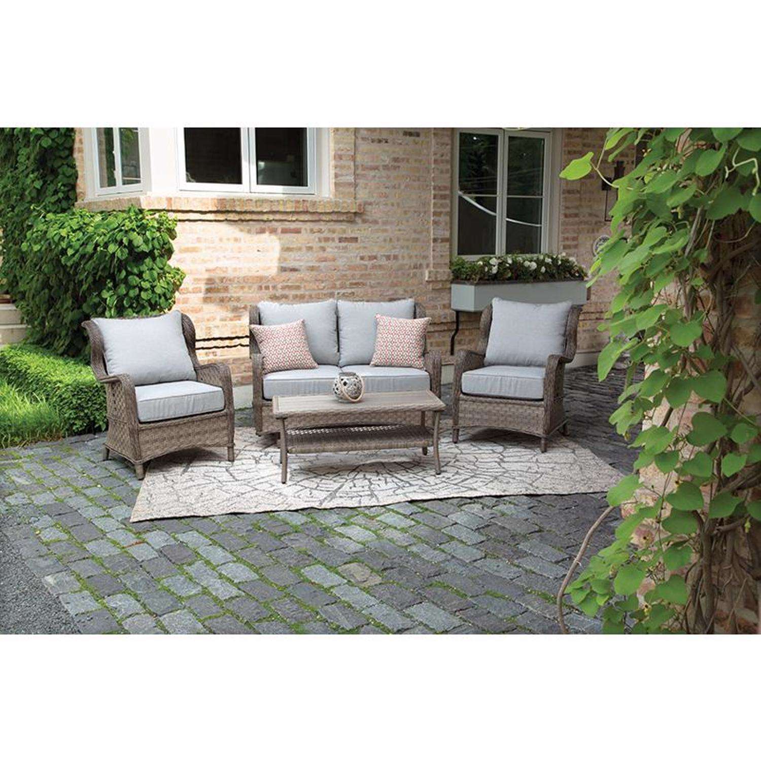 Signature Design by Ashley Ulanda 4 pc Gray Aluminum Conversation Set ...