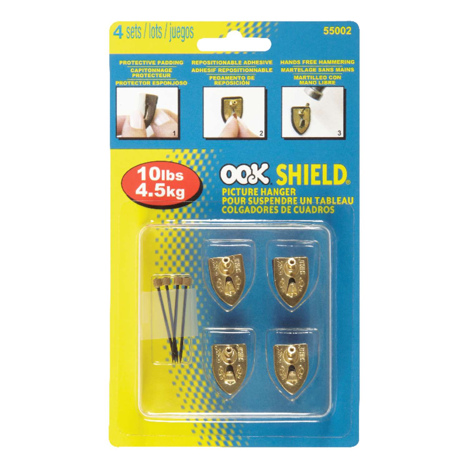 Ook Shield Picture Hanger 10 lb 4 pk - Ace Hardware