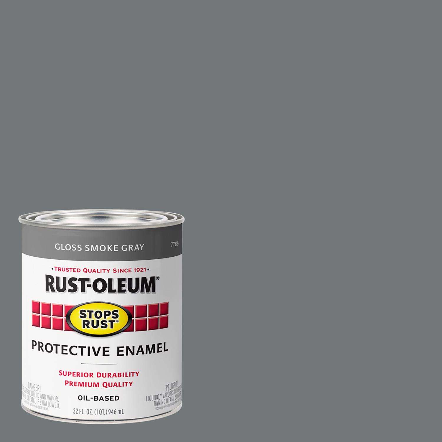 Rust-Oleum Stops Rust Gloss Smoke Gray Protective Enamel Exterior ...
