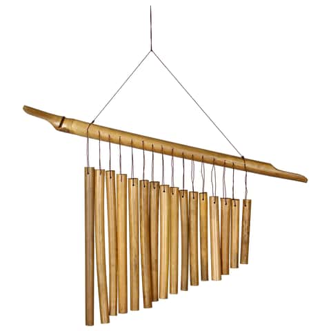 Woodstock Chimes Asli Arts Brown Bamboo 30 in. Harp Wind Chime - Ace ...