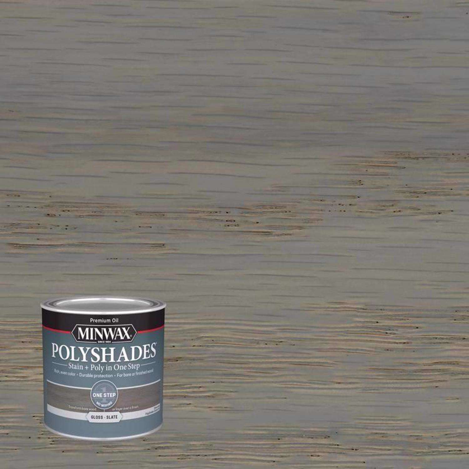 Minwax Polyshades Semi-Transparent Gloss Slate Oil-Based Stain ...