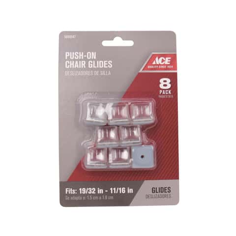 Ace Gray 1/2 in. Push-On Polymer Chair Glide 8 pk - Ace Hardware