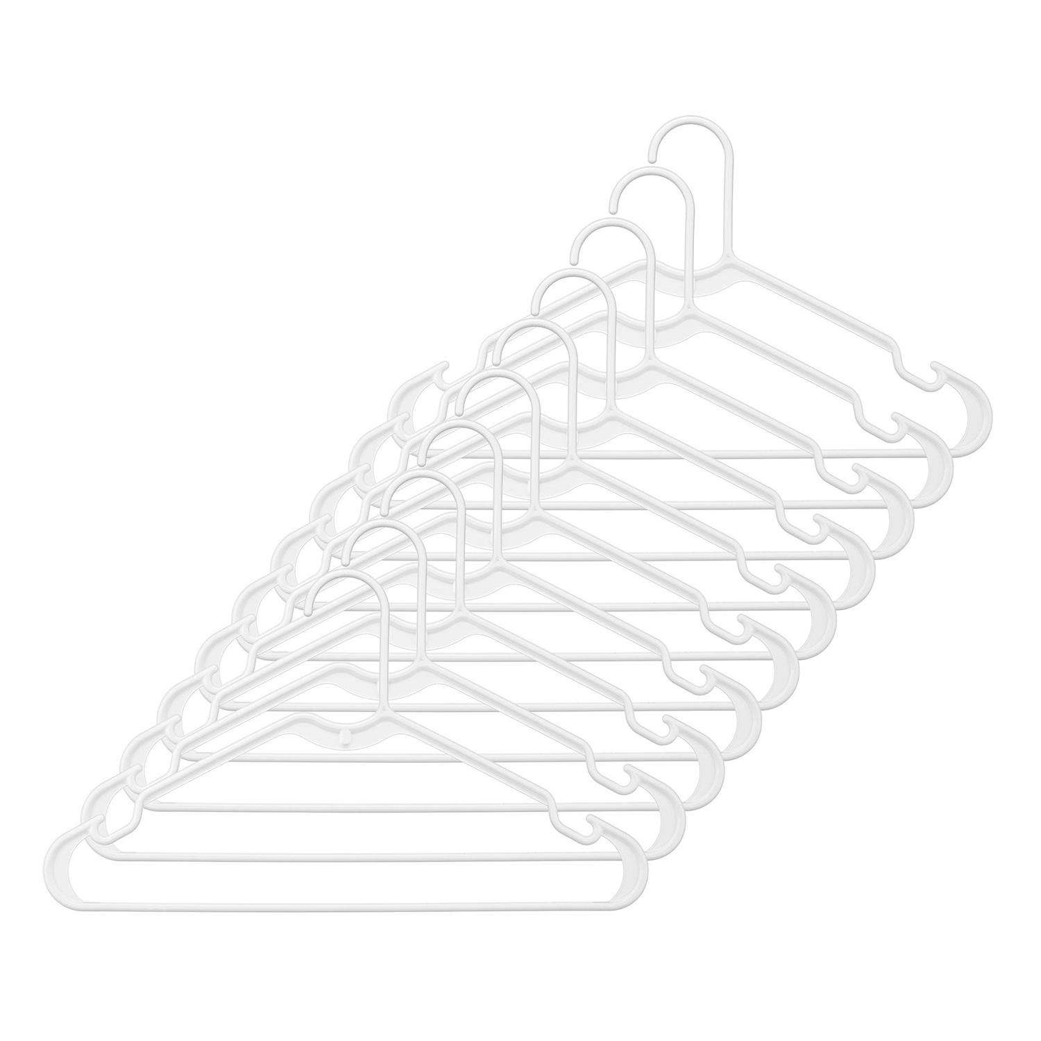 Whitmor Plastic White Hanger 10 pk - Ace Hardware
