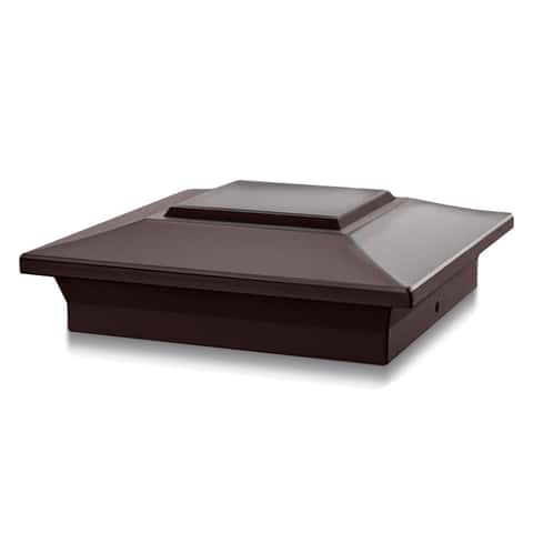 Classy Caps 2 in. H X 8 in. W X 8 in. L Powder Coated Brown Cast ...