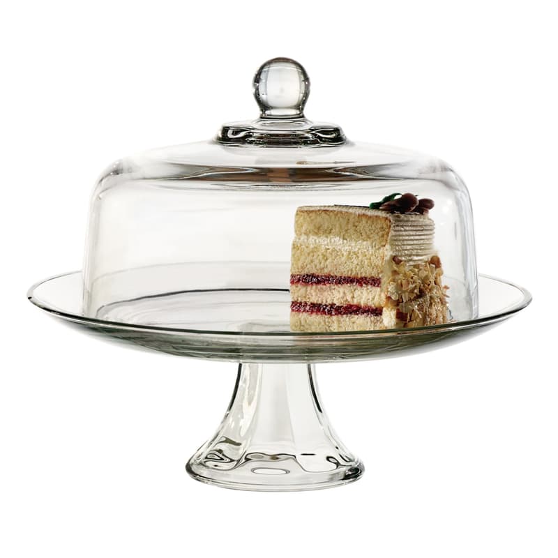 Anchor Hocking Clear Glass Round Cake Plate/Dome 13 in. D 1 pk – Sansujyuku