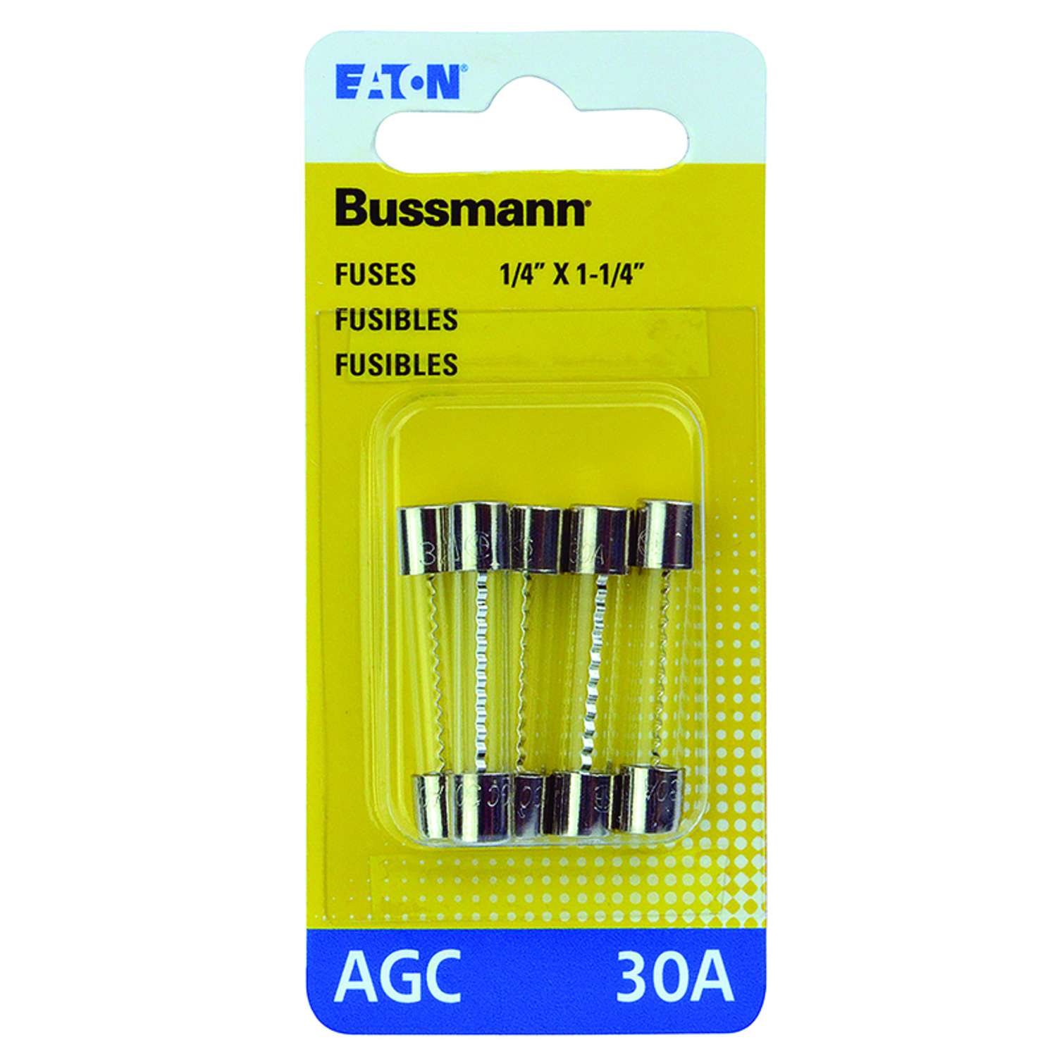 Bussmann 30 amps AGC Clear Glass Tube Fuse 5 pk - Ace Hardware
