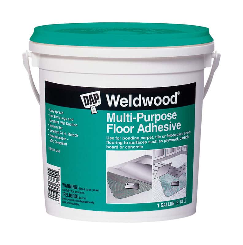 DAP WeldWood High Strength Synthetic Latex-Resins Floor Adhesive 1 gal ...