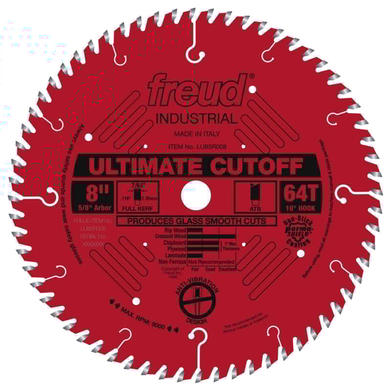 Freud 8 in. D X 5/8 in. LU85 Carbide Tip Circular Saw Blade 64 teeth 1 ...