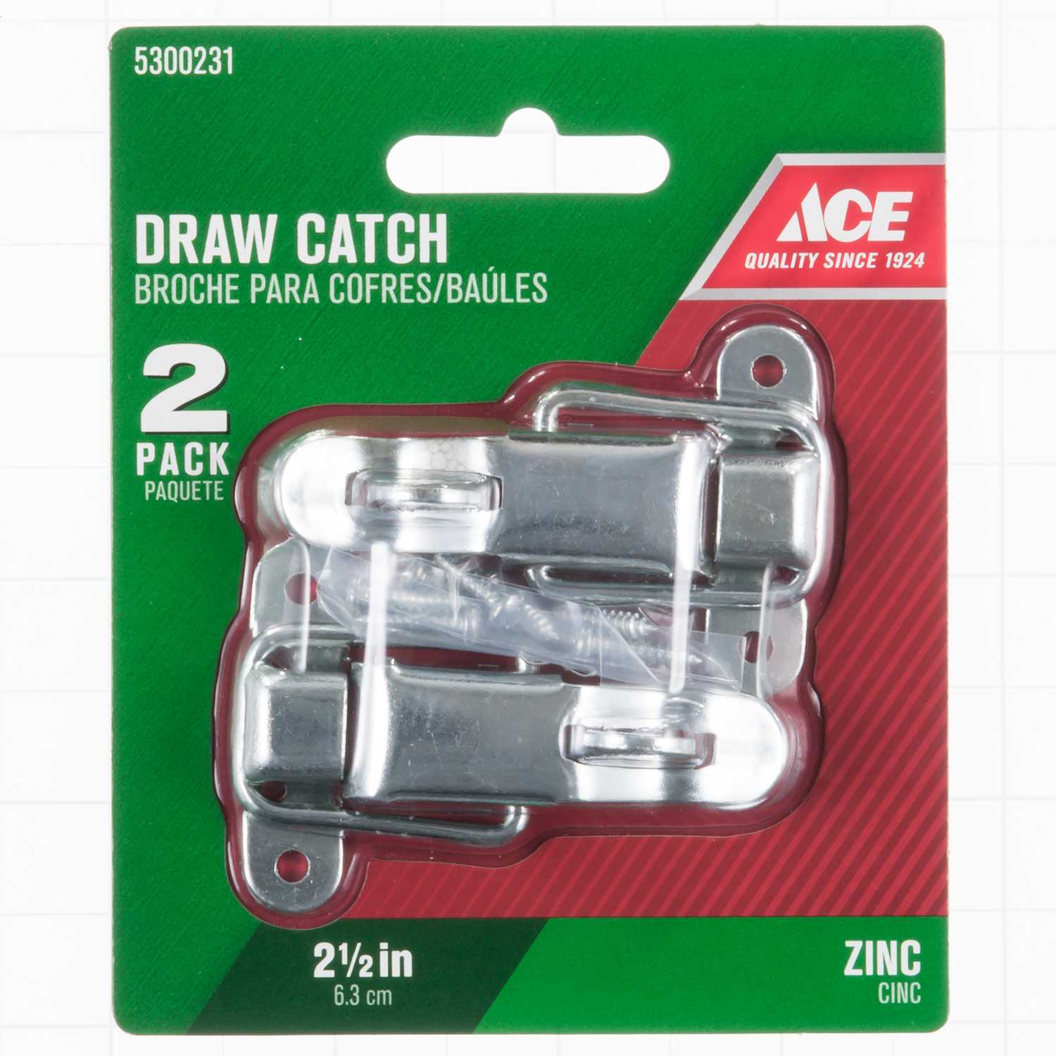 Ace Zinc-Plated Zinc Lockable Drawer Catch 2 pk - Ace Hardware