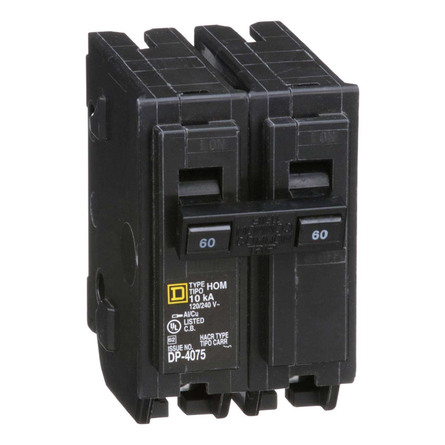 Square D HomeLine 60 amps Plug In 2-Pole Circuit Breaker - Ace Hardware