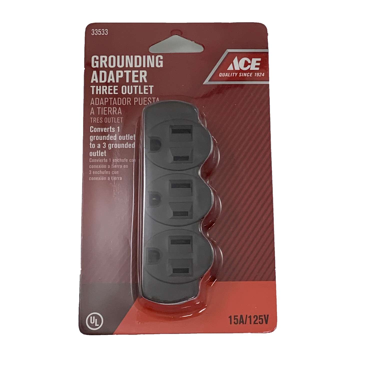 Ace Grounded 3 outlets Adapter 1 pk - Ace Hardware