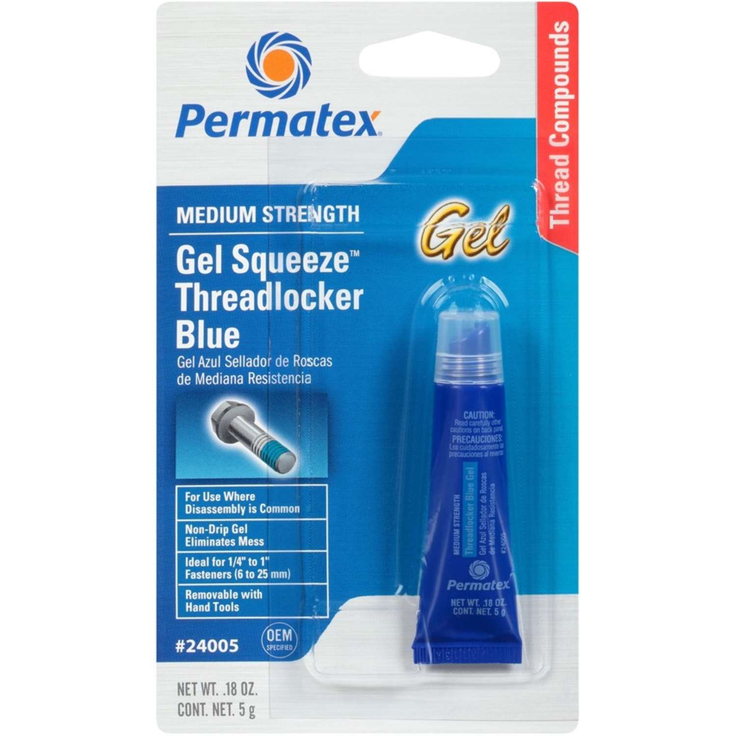 Permatex Medium Strength Threadlocker Gel 5 oz - Ace Hardware