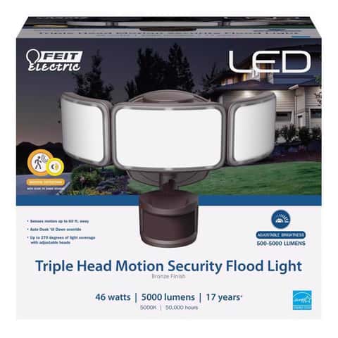 Feit Motion-Sensing Hardwired LED Bronze Security Floodlight - Ace Hardware