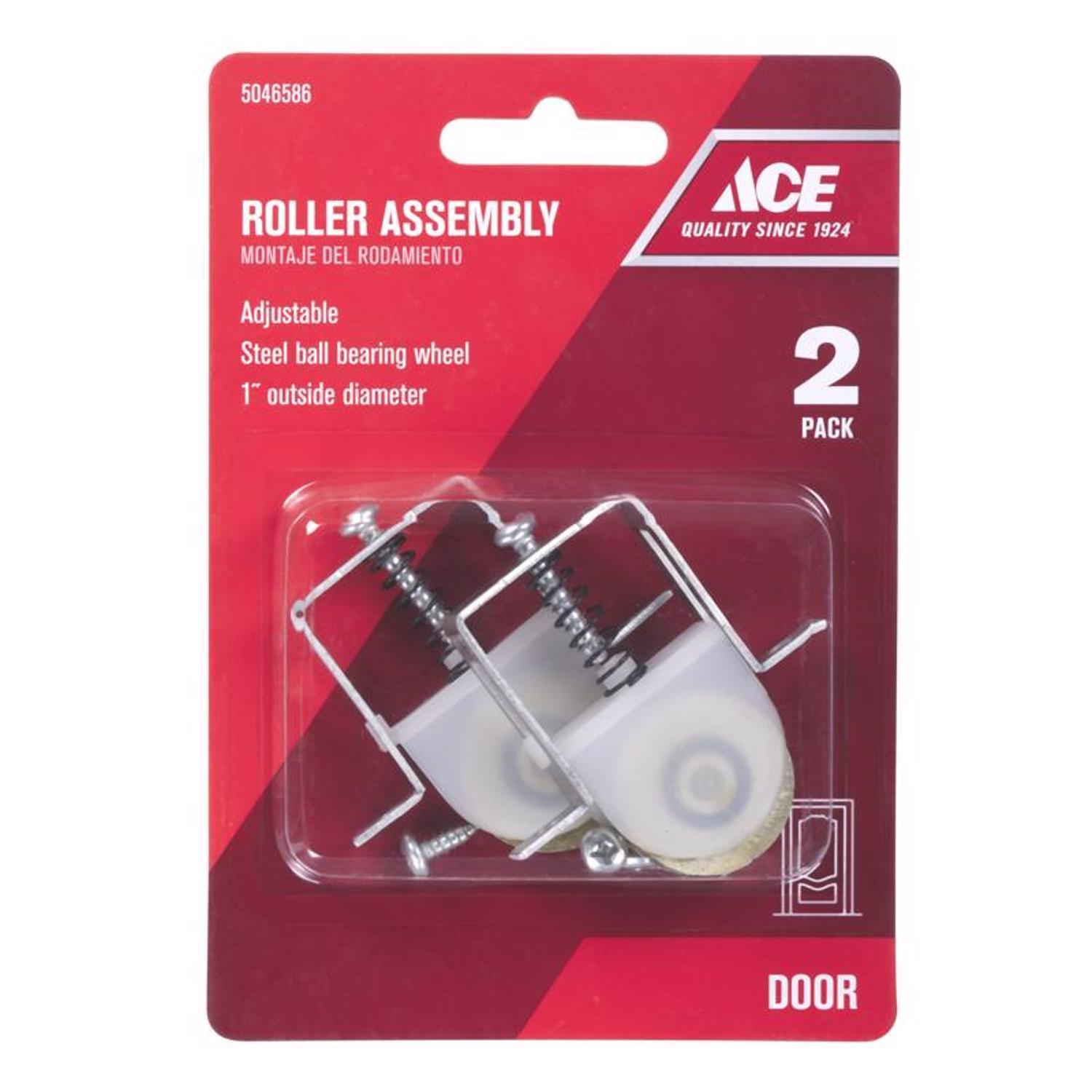 Ace Silver/White Aluminum Roller Assembly 2 pc - Ace Hardware