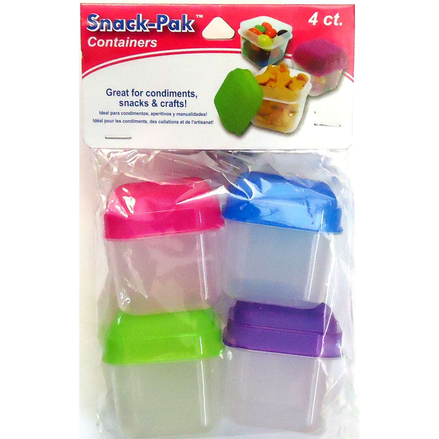 Jacent Snack-Pak Clear Food Storage Container Set 4 pk Mfr# 16841 - Ace ...