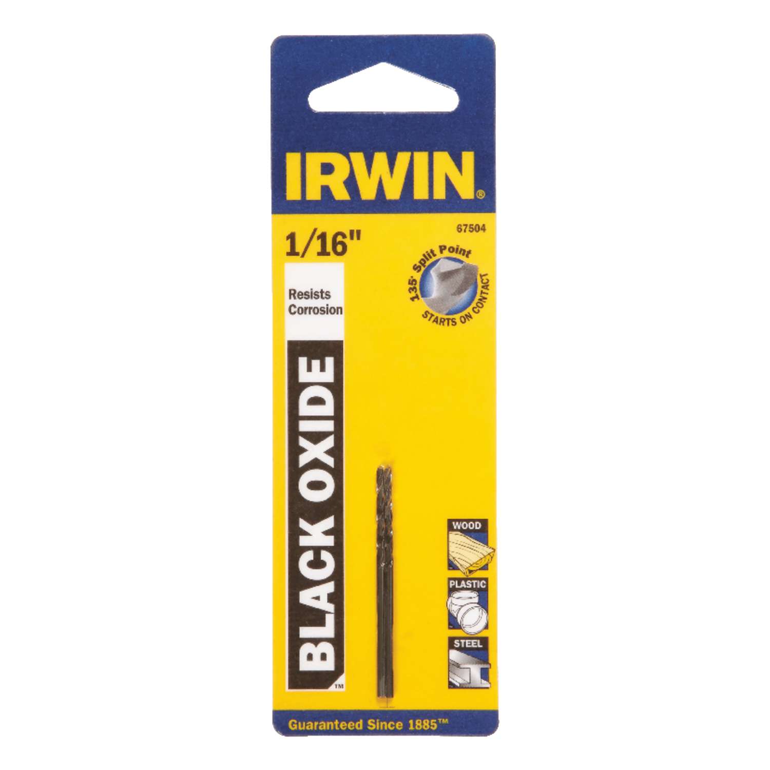 Irwin 1/16 in. X 1-7/8 in. L High Speed Steel Heavy Duty Drill Bit Set ...