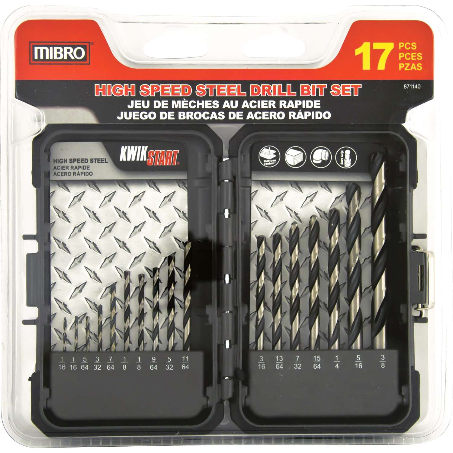 Mibro High Speed Steel Drill Bit Set 17 pc - Ace Hardware