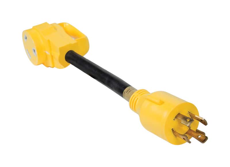 Camco Power Grip 12 in. 30 amps RV Electrical Adapter 30-30 AMP 1 pk ...
