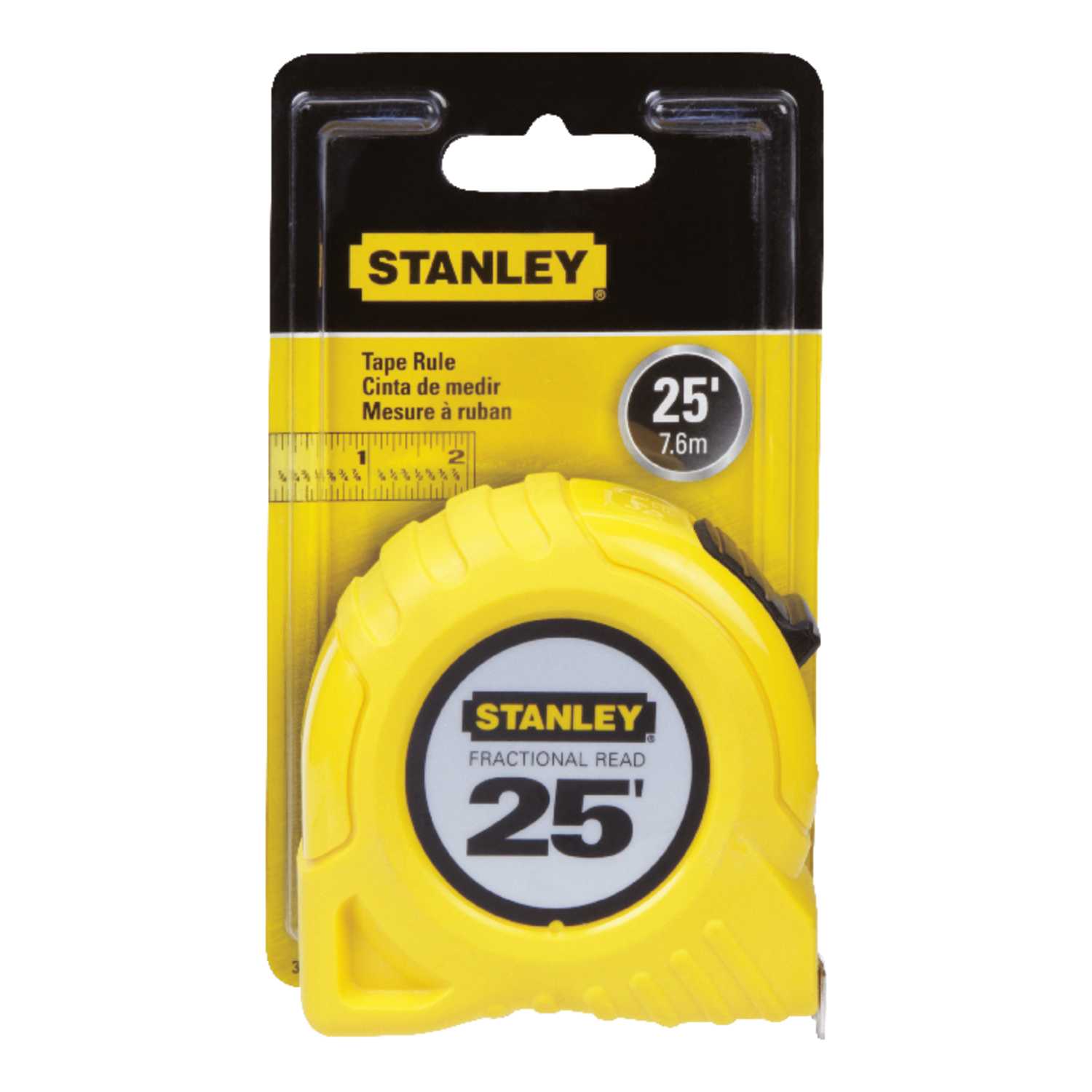Stanley 25 ft. L x 1 in. W Tape Measure Yellow 1 pk - Ace Hardware