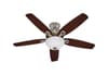 Hunter Builder Deluxe 52 in. Brushed Nickel LED Indoor Ceiling Fan ...