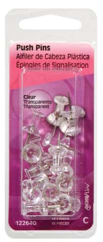 Hillman Clear Push Pins 16 pk - Ace Hardware