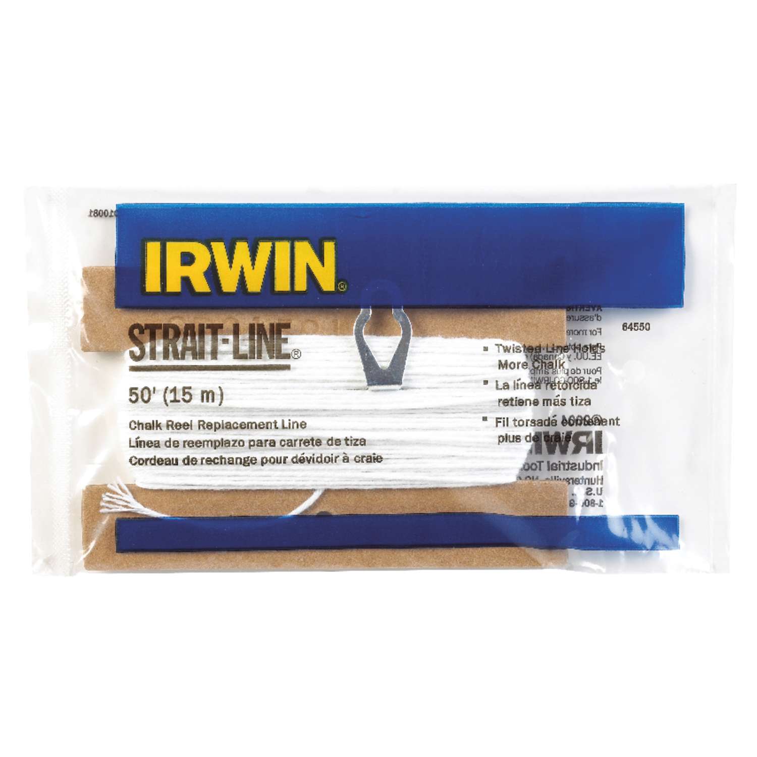 Irwin Strait-Line White Twisted Chalk Line Refill 50 ft. White - Ace ...