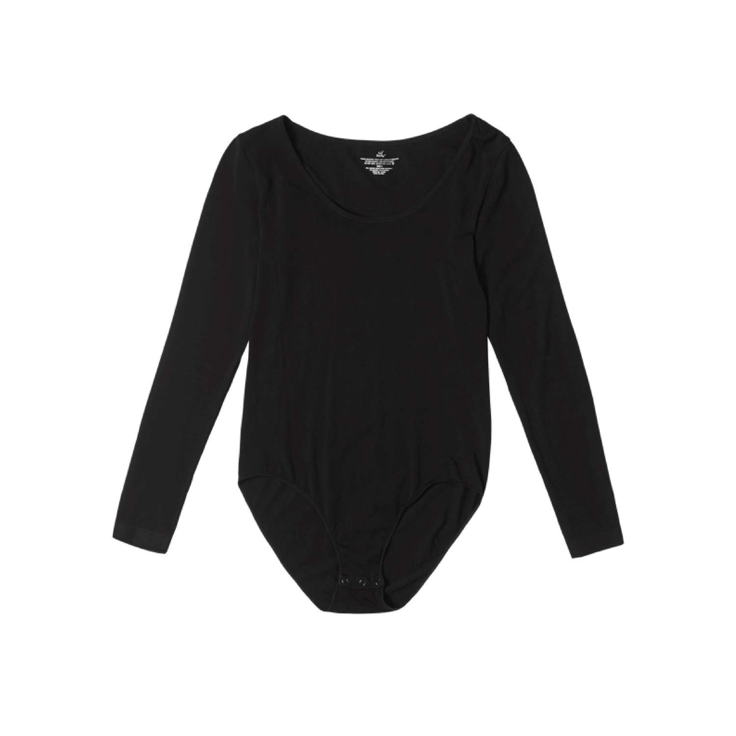 Boody XL Long Sleeve Women's Scoop Neck Black Bodysuit - Ace Hardware