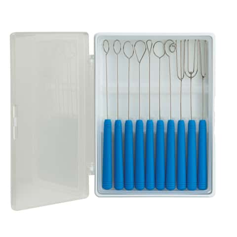 Ateco Silver/Blue Plastic/Stainless Steel Dipping Tool Set Mfr# 1377 ...