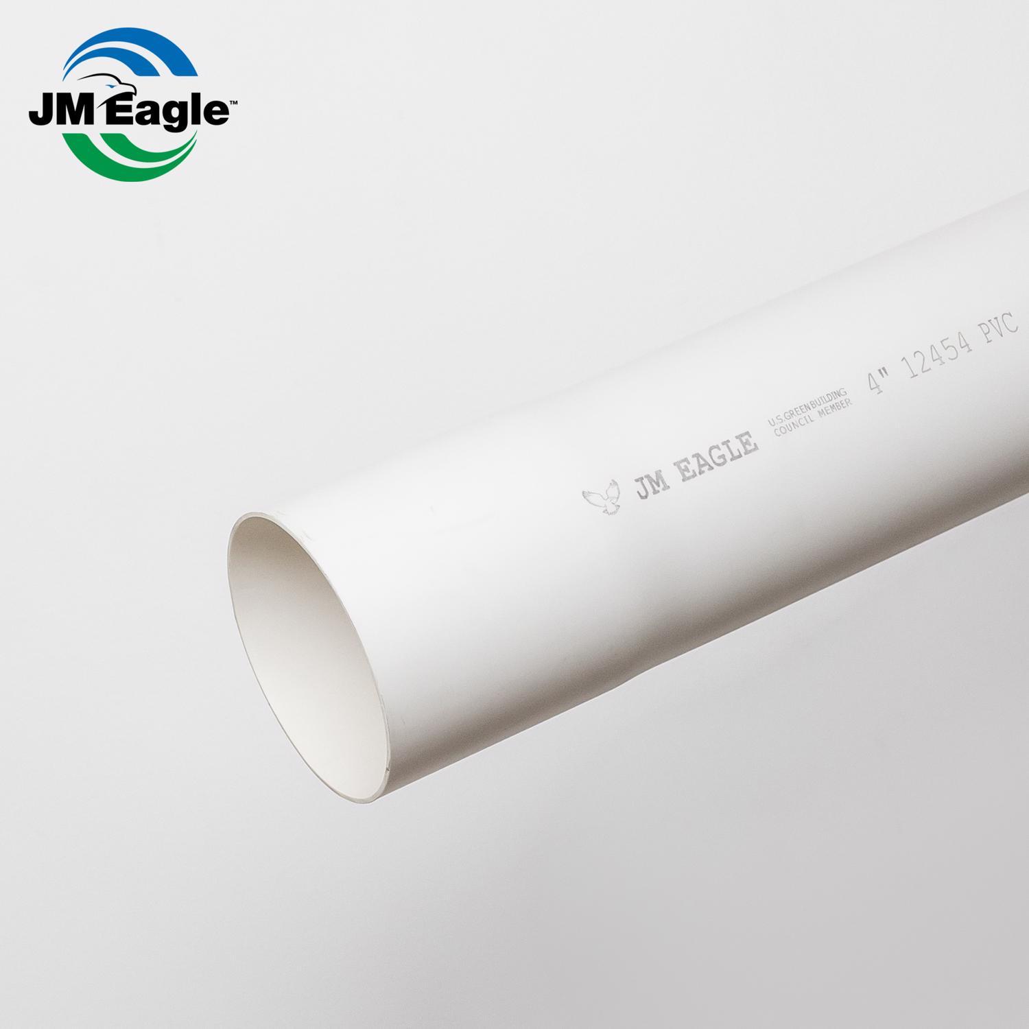 JM Eagle PVC Perforated Sewer and Drain Pipe 4 in. D X 10 ft. L Bell 0 ...