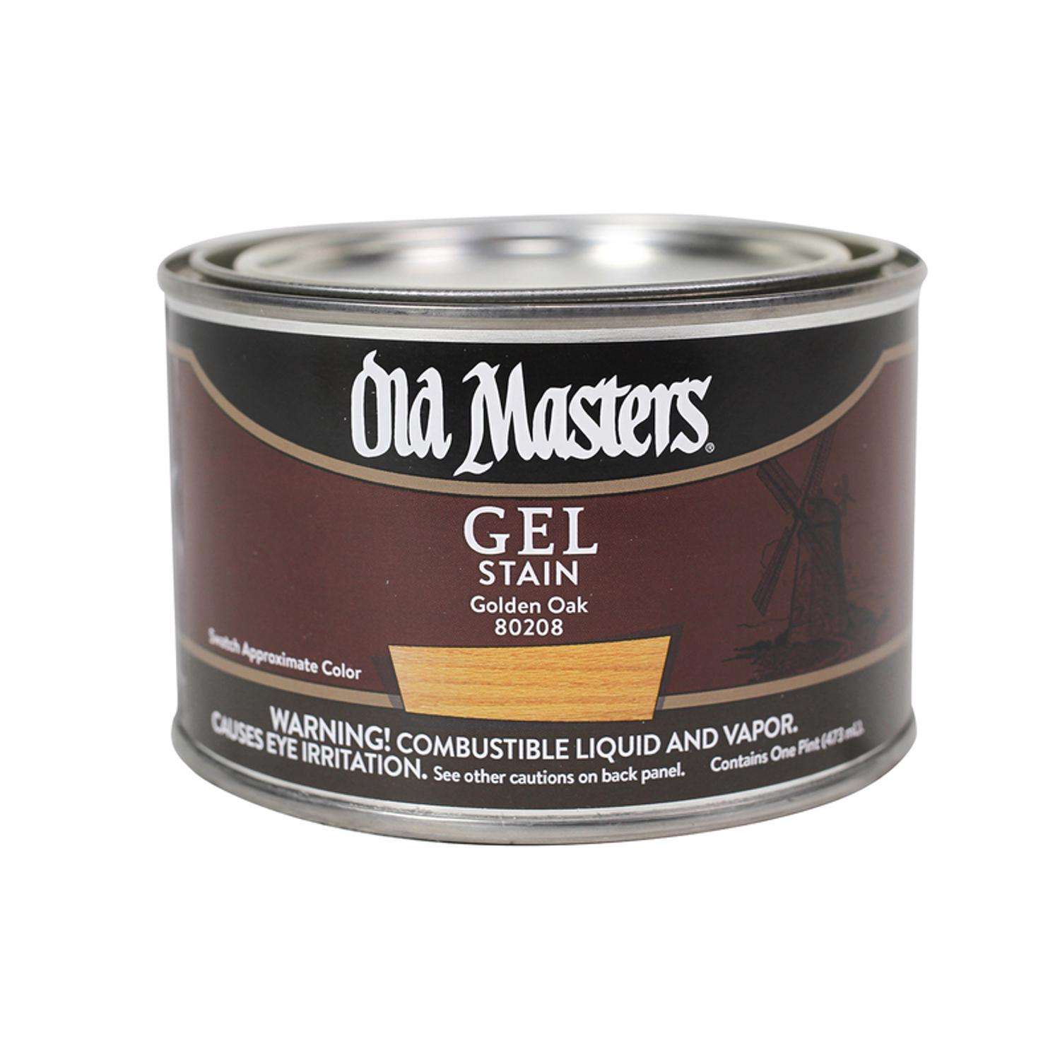 Old Masters Semi-Transparent Golden Oak Oil-Based Alkyd Gel Stain 1 pt ...