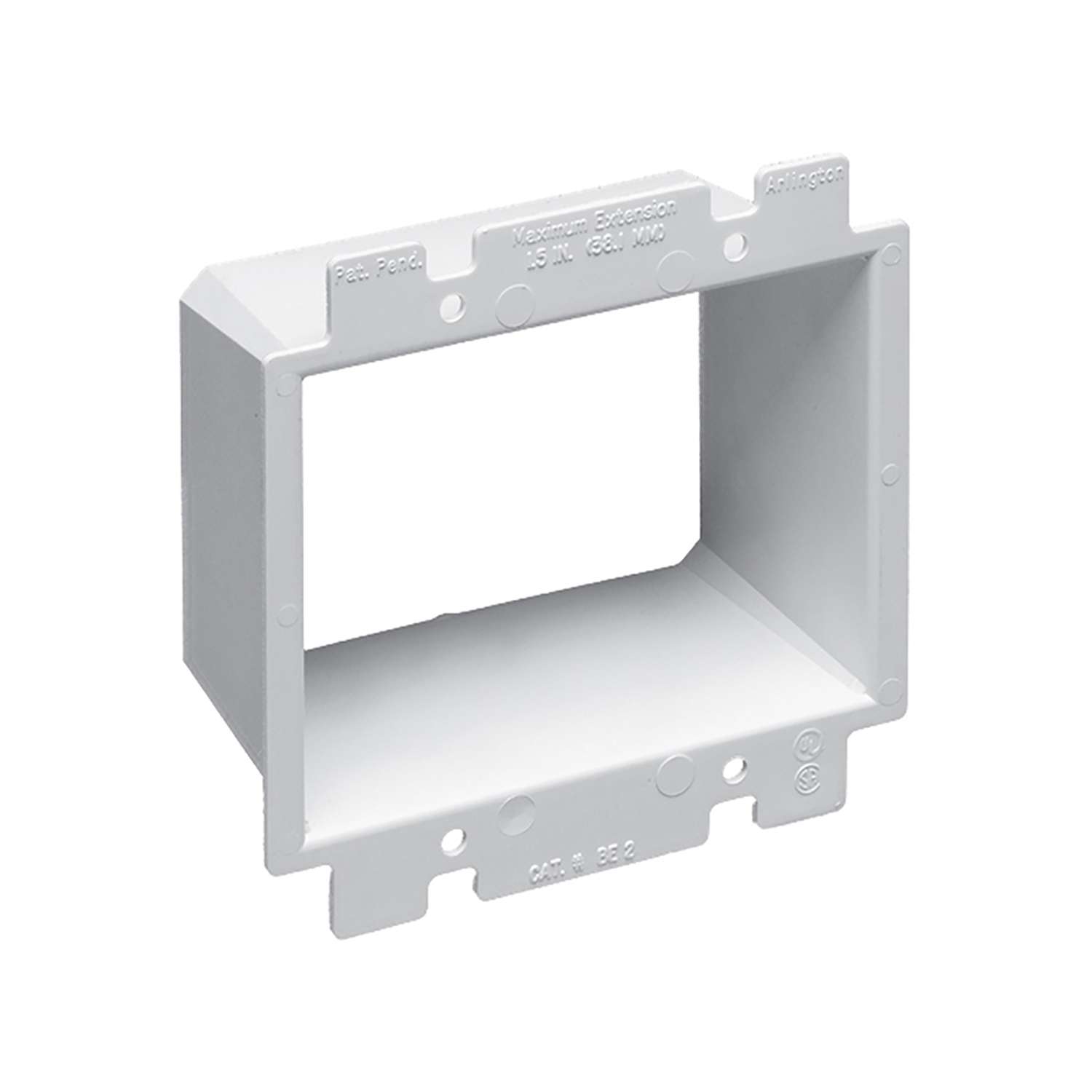 Arlington Rectangle Plastic 2 gang Box Extenders White - Ace Hardware