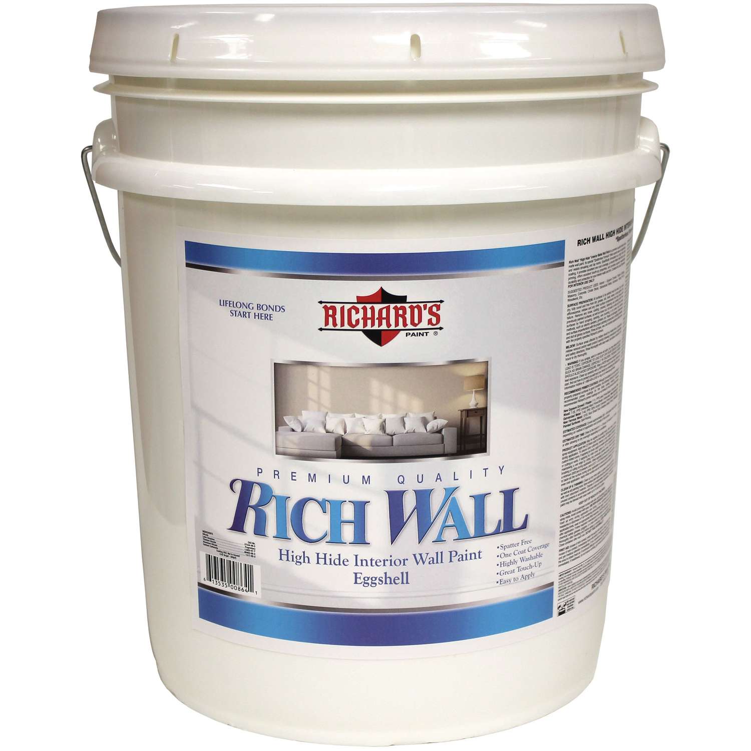 Richard's Paint Rich Wall Eggshell Tint Base Interior Latex Wall+Trim ...