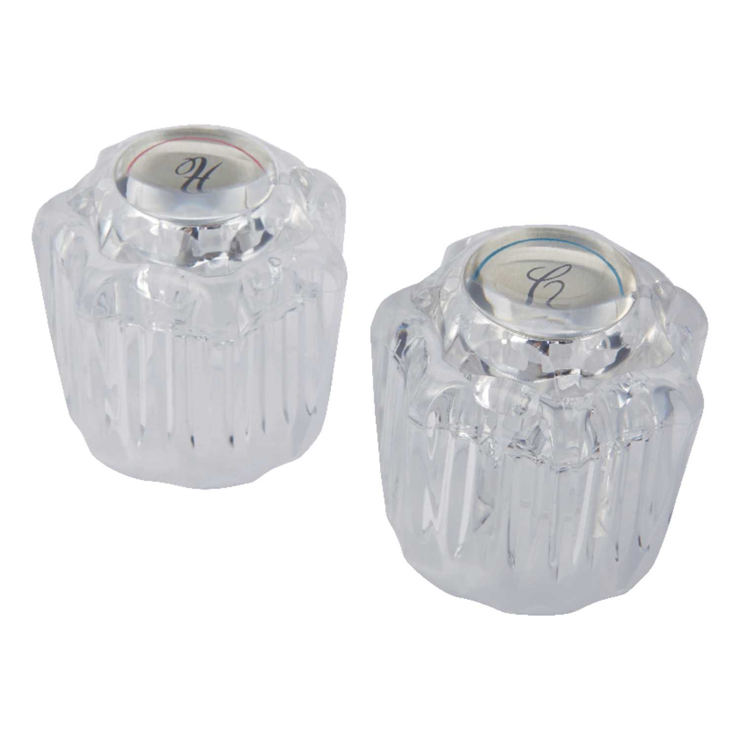 Ace OEM Clear Acrylic Hot and Cold Faucet Handles For Delta/Delex ...