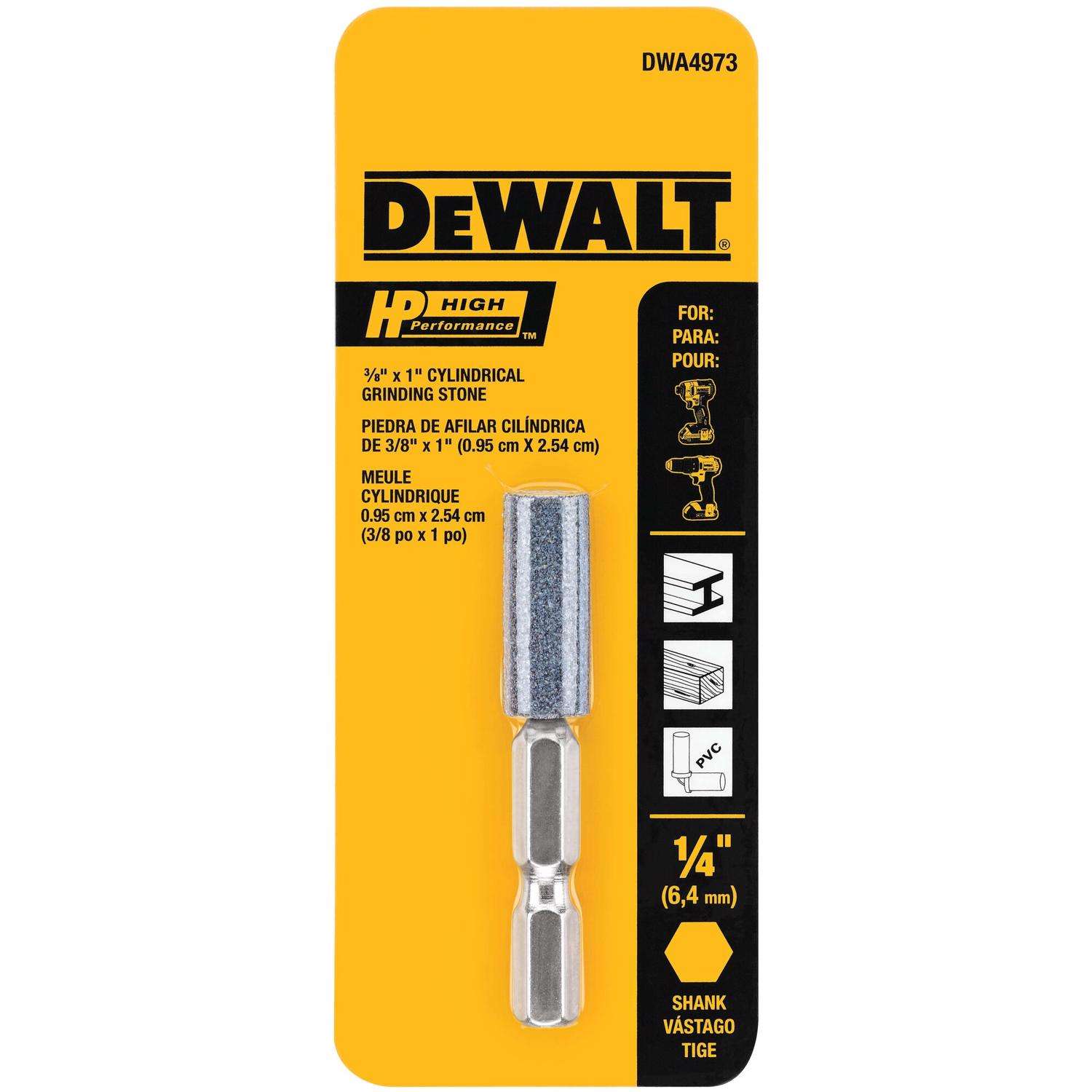 DeWalt HP 3/8 in. D Aluminum Oxide Cylindrical Grinding Point Cylinder ...
