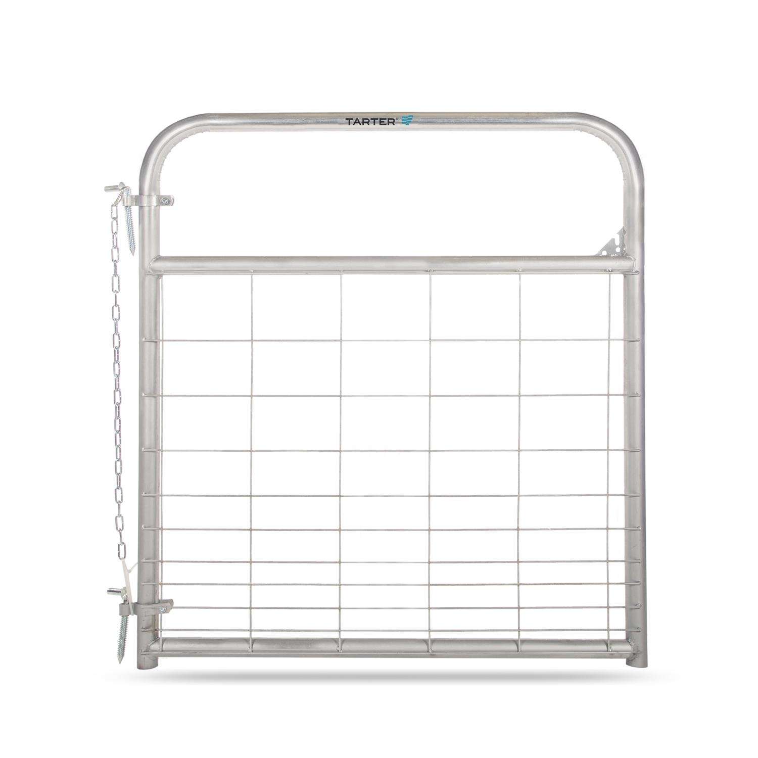 Tarter 50 in. H X 4 ft. L Galvanized Steel Wire Filled Gate - Ace Hardware Tarter 50 in. H X 4 ft. L Galvanized Steel Wire Filled Gate - Ace Hardware