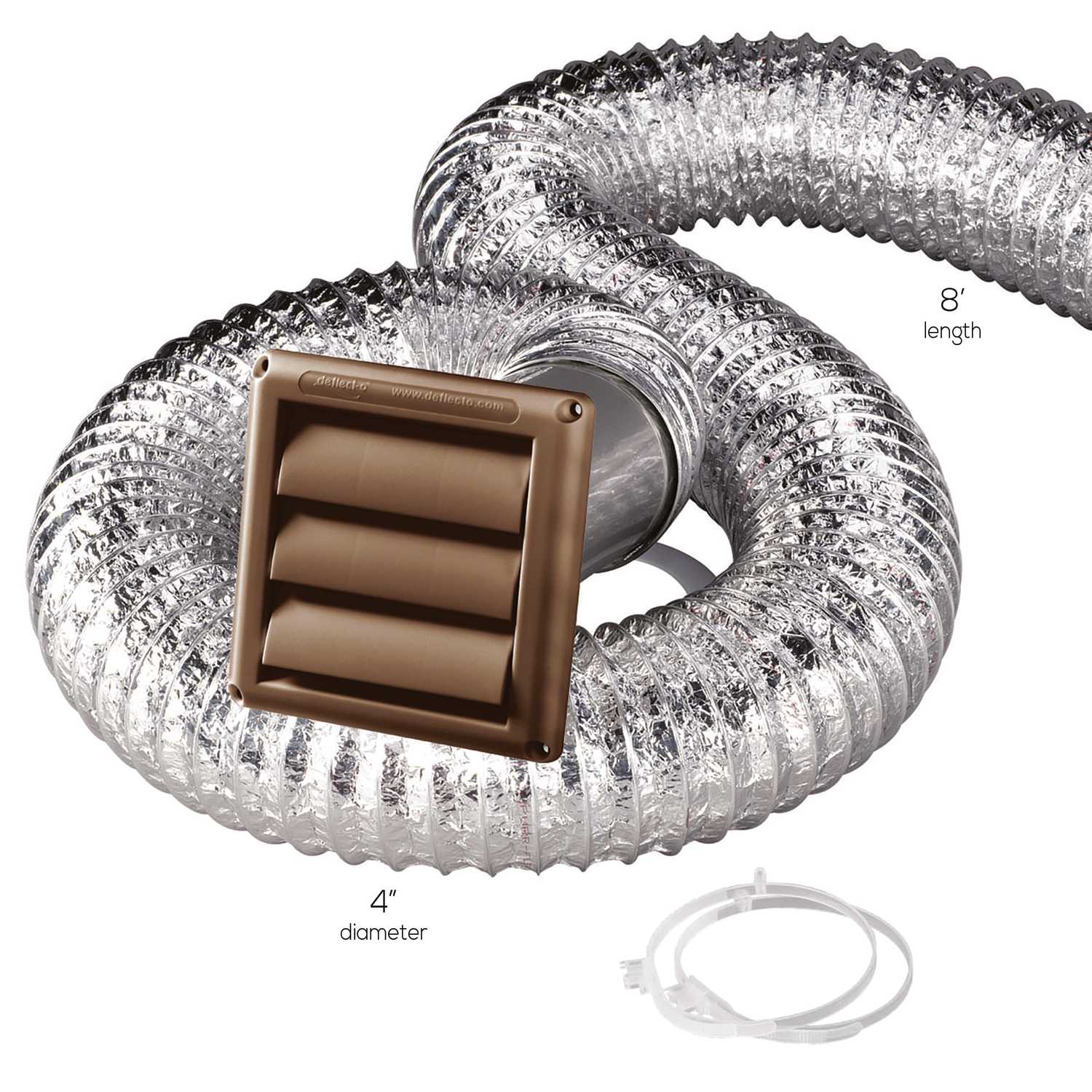 Ace 4 in. W x 6 in. L Brown Plastic Dryer Vent Kit - Ace Hardware