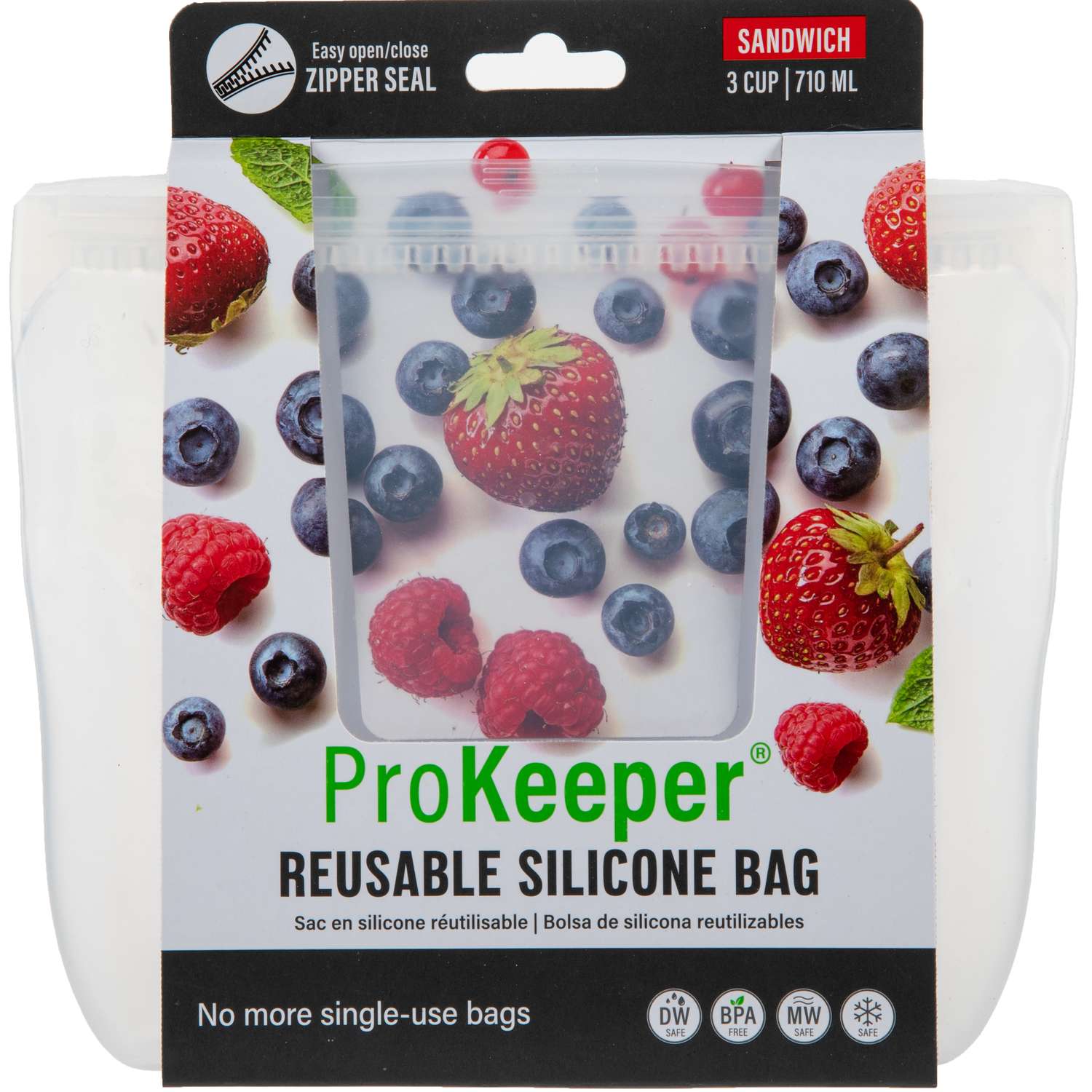 Progressive ProKeeper 3 cups Clear Food Storage Bag 1 pk - Ace Hardware