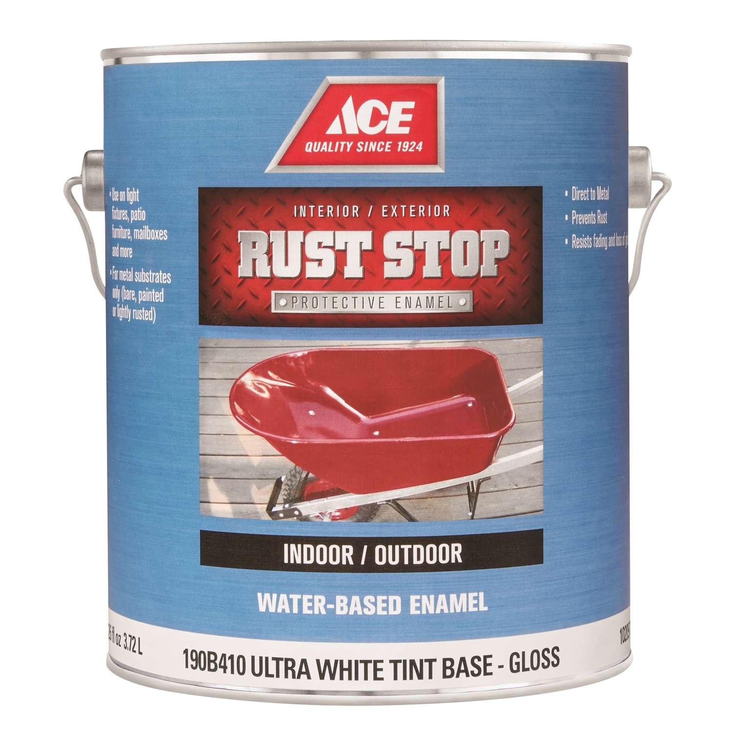 Ace Rust Stop Indoor and Outdoor Gloss Ultra White Water-Based Enamel ...