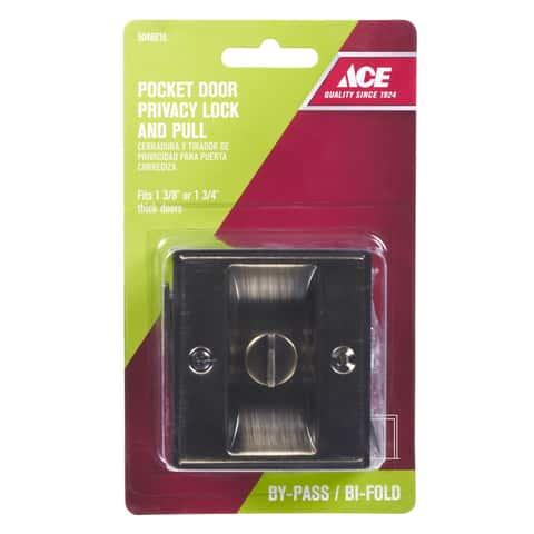 Ace Solid Brass Pocket Door Privacy Lock 1 pc - Ace Hardware