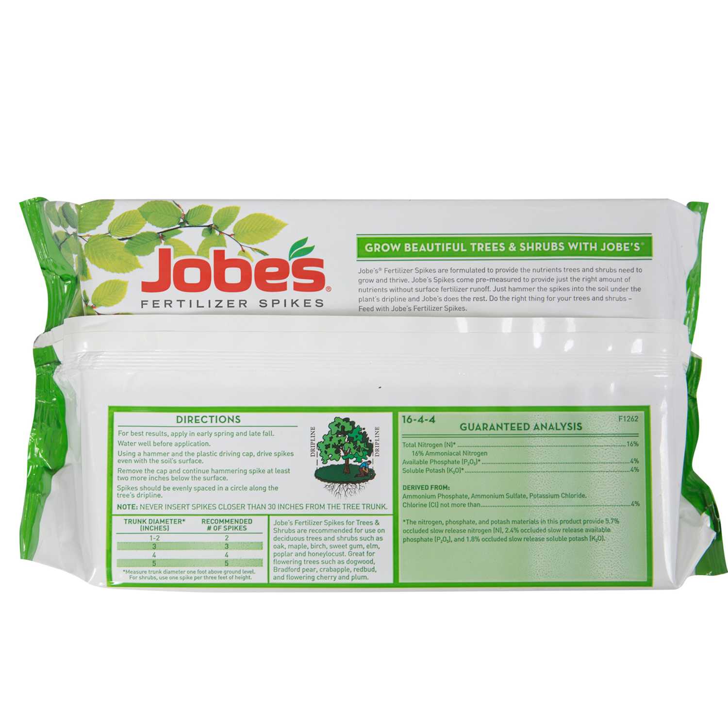 Jobe's Trees & Shrubs 16-4-4 Fertilizer Spikes 15 pk - Ace Hardware