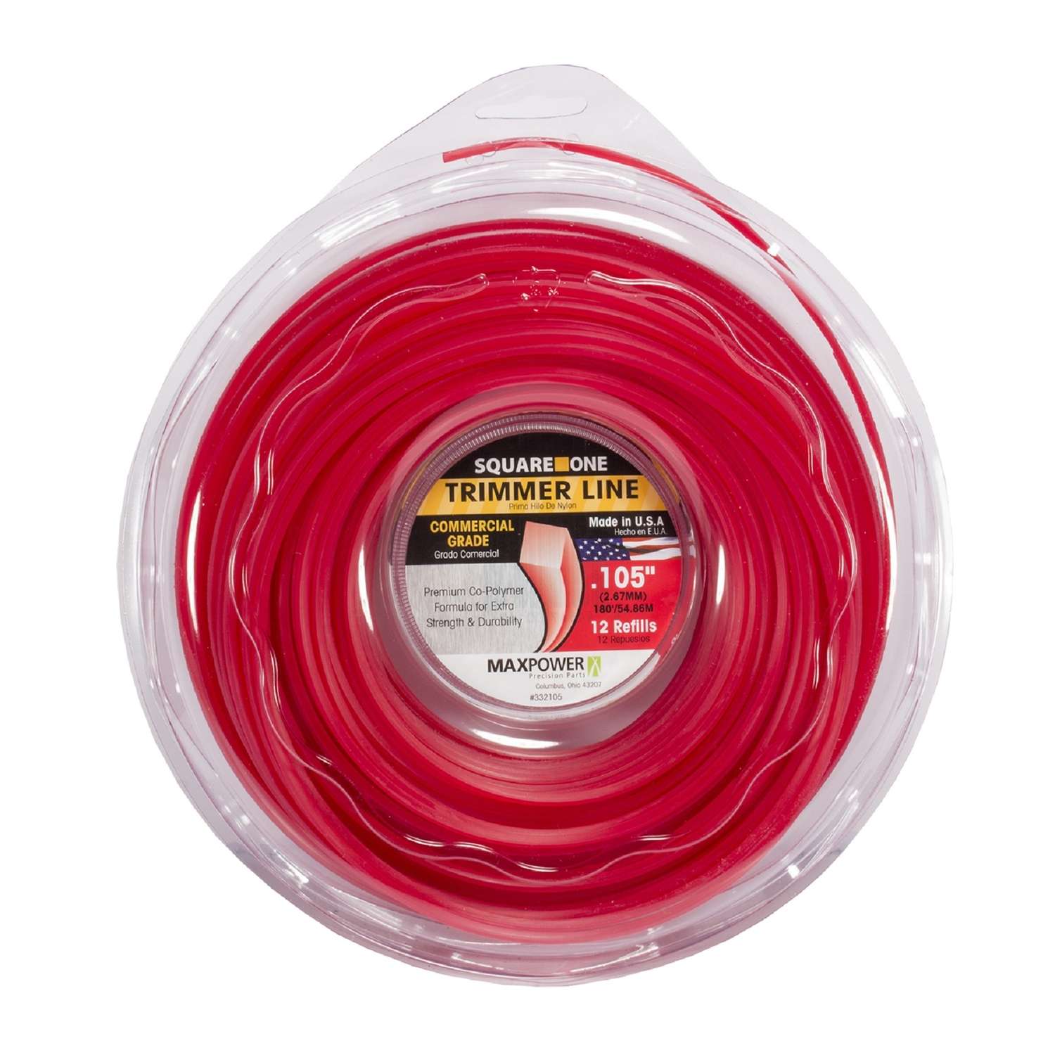 MaxPower Square One Commercial Grade 0.105 in. D X 180 ft. L Trimmer ...