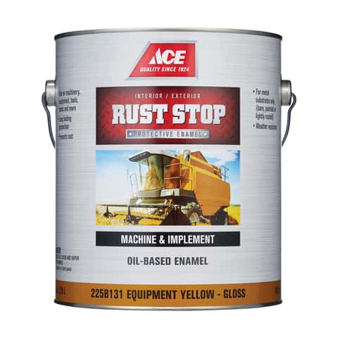 Ace Rust Stop Indoor/Outdoor Gloss Equipment Yellow Oil-Based Enamel ...